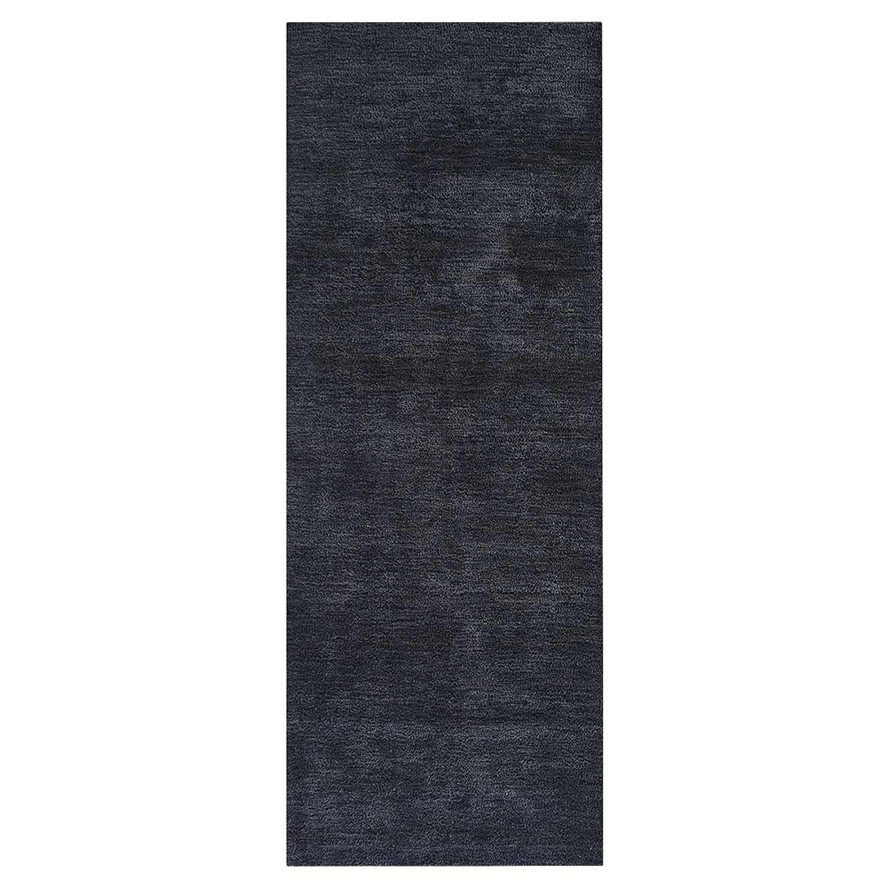 17 Stories HAND KNOTTED LOOM SILK ECO-FRIENDLY AREA RUGS - Charcoal Color | Solid Design | Area ...